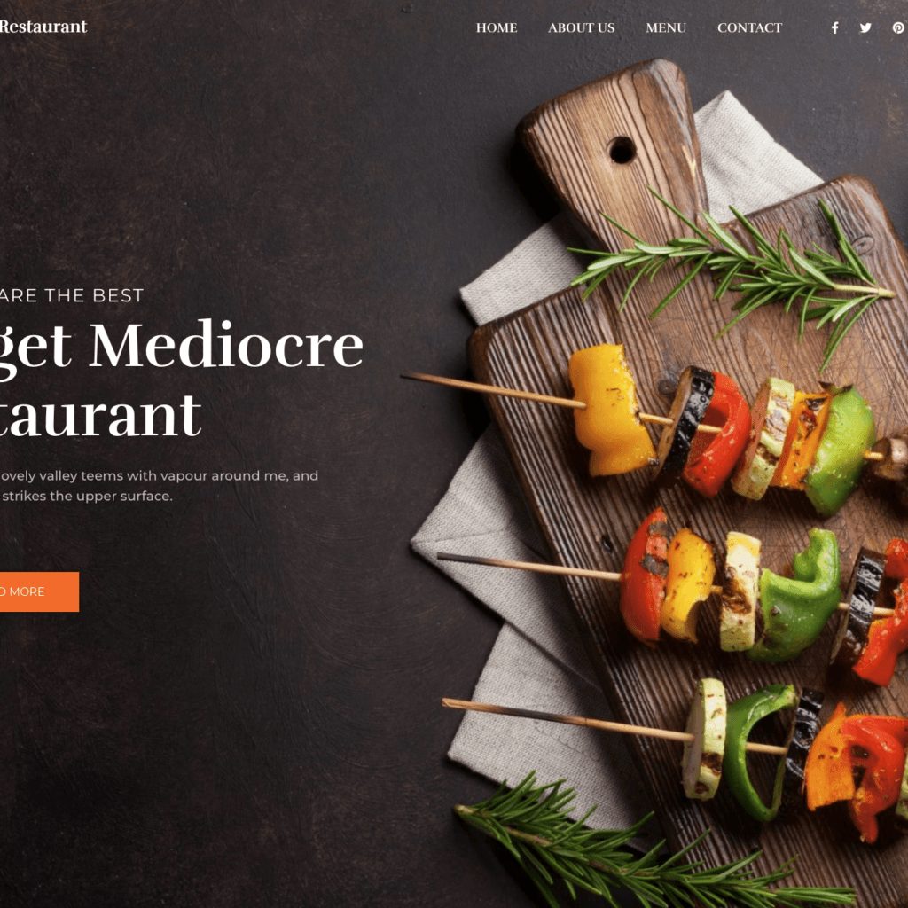 Restaurant Website - Web Planet Studio.