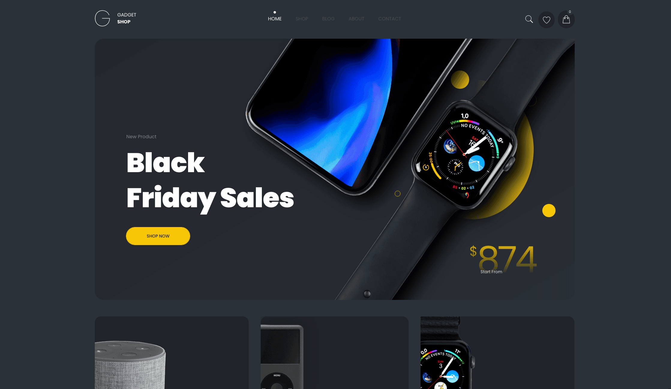 Gadget Shop Website - Web Planet Studio.